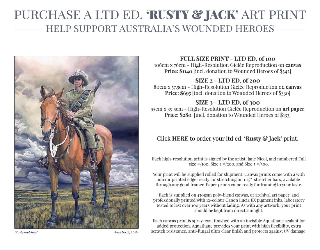 ‘Rusty & Jack’ for Wounded Heroes – Jane Nicol